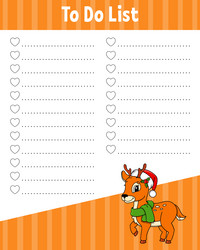 To do list printable template lined sheet Vector Image