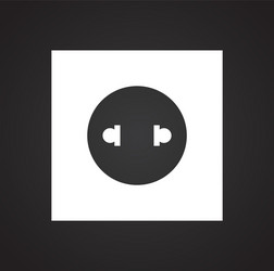 Electric ware icon on black background for graphic
