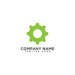 Gear machine logo design template Royalty Free Vector Image