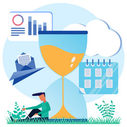 Graphic cartoon character planning business Vector Image