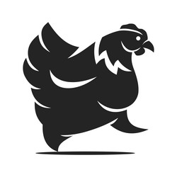 Hen logo template isolated brand identity icon Vector Image