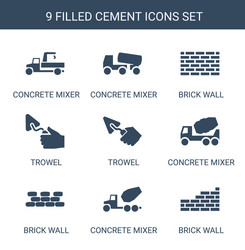 7 cement icons Royalty Free Vector Image - VectorStock