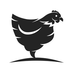 Hen logo template isolated brand identity icon Vector Image