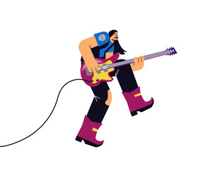 Isolated of talent rock band Royalty Free Vector Image