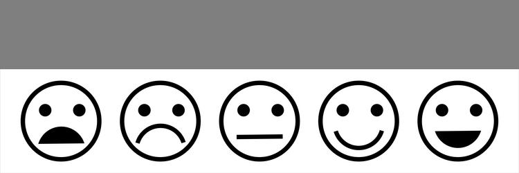 Line face feedback customer satisfaction scale Vector Image