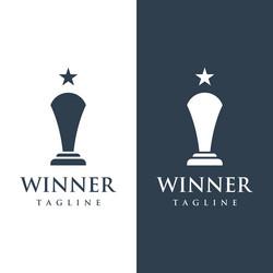 Creative and unique trophy logo design trophy Vector Image
