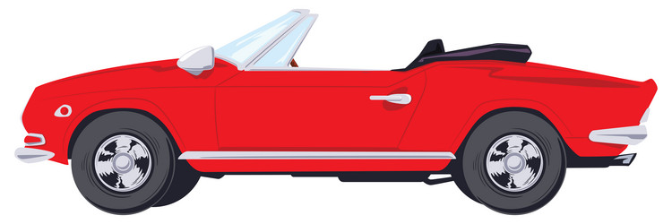 Luxury convertible funny car cartoon auto Vector Image