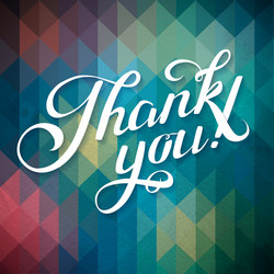 Thank you hand lettering Royalty Free Vector Image
