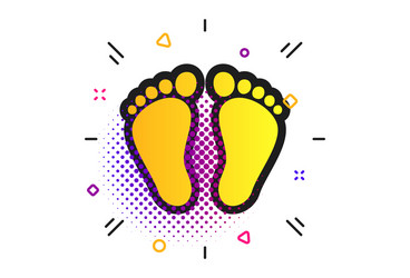 Child pair of footprint sign icon barefoot Vector Image