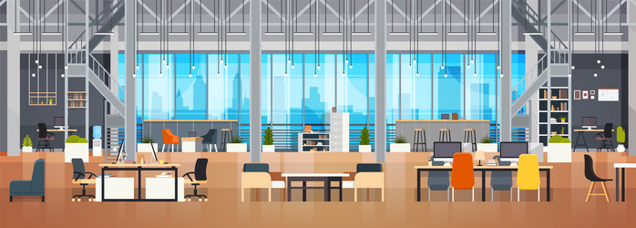 Open office interior business people workspace Vector Image