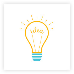 Pencil-lightbulb and the brain inside engraving Vector Image