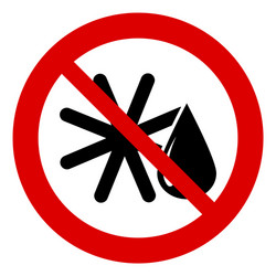 No refrigerator icon do not freeze prohibited sign