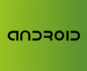 Android operating system logo icon symbol white Vector Image