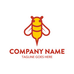 Security bee logo Royalty Free Vector Image - VectorStock