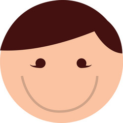 Cute round grandfather man face cartoon Royalty Free Vector