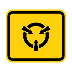 Electrostatic sensitive device esd symbol sign Vector Image