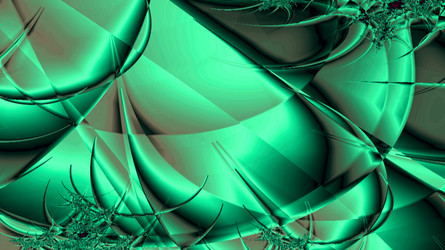 Green abstract line drawing floral decorative Vector Image