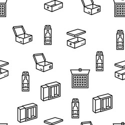 Box carton container seamless pattern Royalty Free Vector