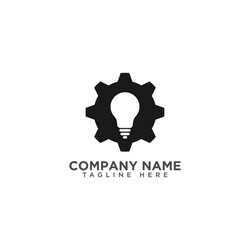 Gear machine logo design template Royalty Free Vector Image