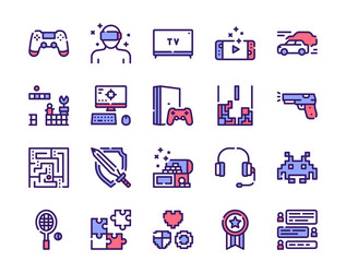 Game Genre Icon Set Vector Images (over 130)