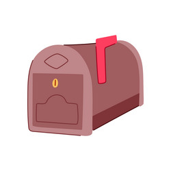 Paper mailbox mail cartoon Royalty Free Vector Image