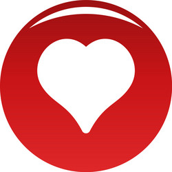 Color circle with heart icon inside Royalty Free Vector