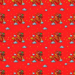 Square shape red traditional chinese dragon Vector Image