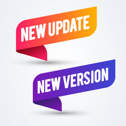 New update flag icon Royalty Free Vector Image