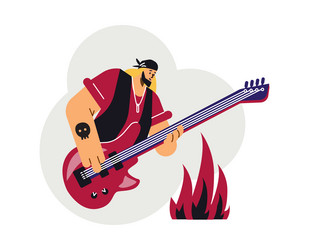 Isolated of talent rock band Royalty Free Vector Image
