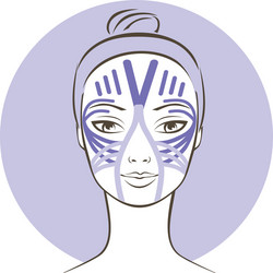 Kinesiology therapeutic beauty taping Royalty Free Vector