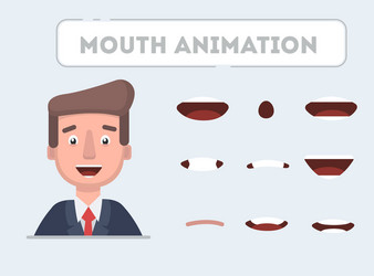 Lip sync collection for animation Royalty Free Vector Image