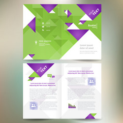 Abstract triangle brochure flyer design template Vector Image
