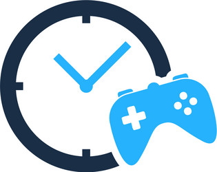 Video time logo icon design Royalty Free Vector Image