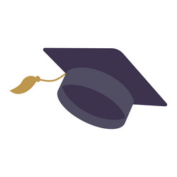 Simple graduation cap academic university Vector Image
