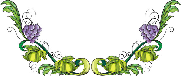 Round and circle frame vines leaves Royalty Free Vector