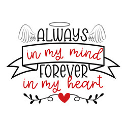 In loving memory lettering Royalty Free Vector Image