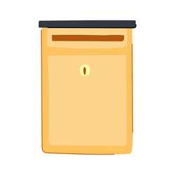 Paper mailbox mail cartoon Royalty Free Vector Image