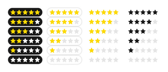 Stars rating panel design template for web Vector Image