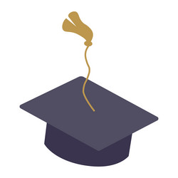 Simple graduation cap academic university Vector Image