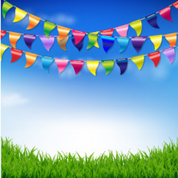 Pennant triangle flag pattern border separator Vector Image