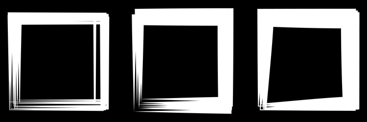 Random square contour frame border element Vector Image