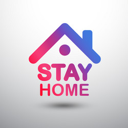 Parents and child home symbol Royalty Free Vector Image