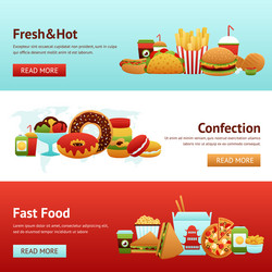 Street food banners set Royalty Free Vector Image