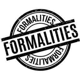 Formalities rubber stamp Royalty Free Vector Image