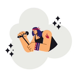 Isolated of talent rock band Royalty Free Vector Image