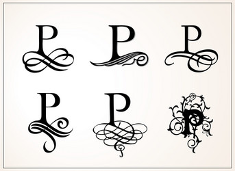 Calligraphy Letter P Vector Images (over 9,500)