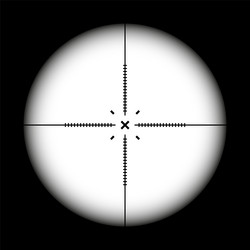Sniper rifle scope view Royalty Free Vector Image