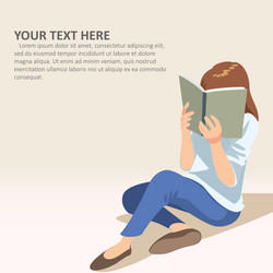 Read with text Royalty Free Vector Image - VectorStock
