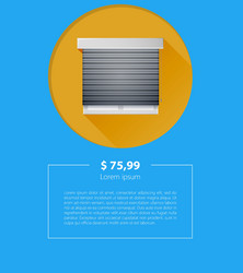 Ad layout for sale of windows with shutters Vector Image