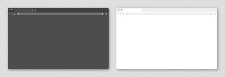 Blank web browser window with tab toolbar Vector Image